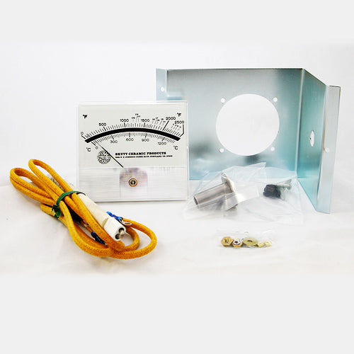 Skutt Analog Pyrometer with Thermocouple and Mounting Bracket ...